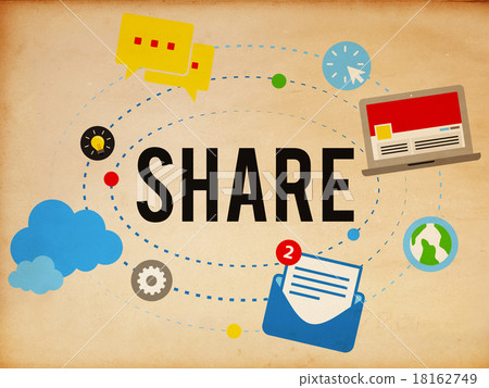 Share Post Media Trending Social Media Concept - Stock Illustration ...