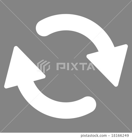 Refresh flat white color icon - Stock Illustration [18166249] - PIXTA