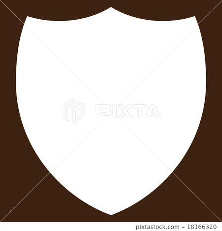 Shield flat white color icon - Stock Illustration [18166320] - PIXTA