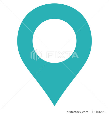 Map Marker flat cyan color icon - Stock Illustration [18166459] - PIXTA