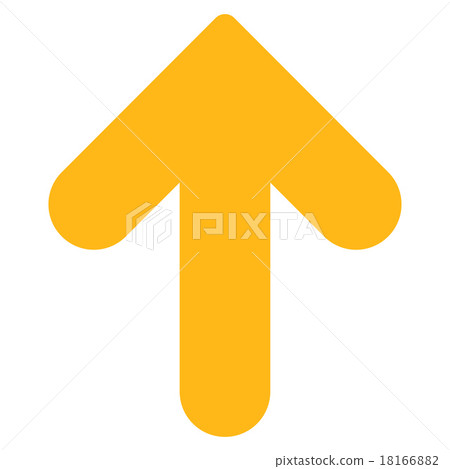 Arrow Up flat yellow color icon-插圖素材 [18166882] - PIXTA圖庫
