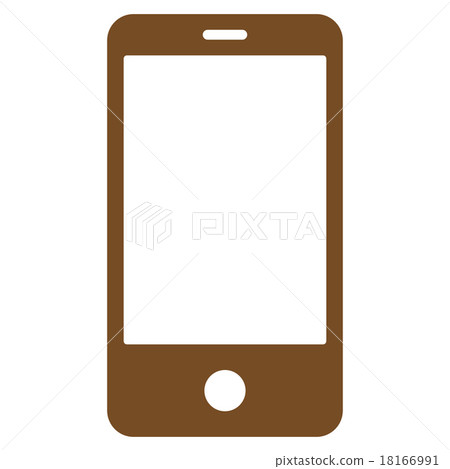 Smartphone flat brown color icon - Stock Illustration [18166991] - PIXTA