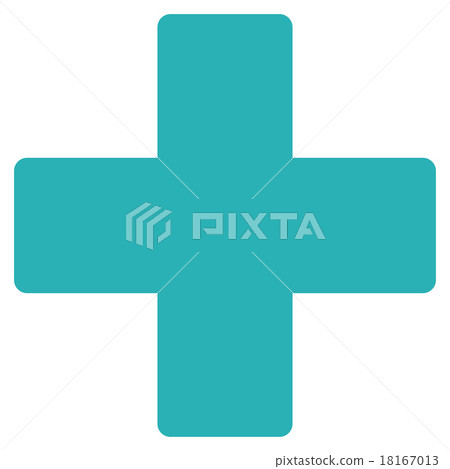 Plus flat cyan color icon - Stock Illustration [18167013] - PIXTA