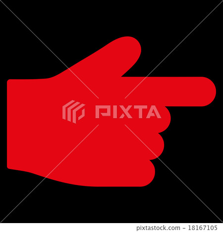 Index Finger flat red color icon - Stock Illustration [18167105] - PIXTA