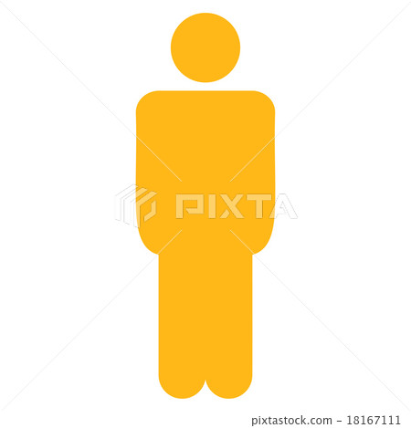 Man flat yellow color icon - Stock Illustration [18167111] - PIXTA