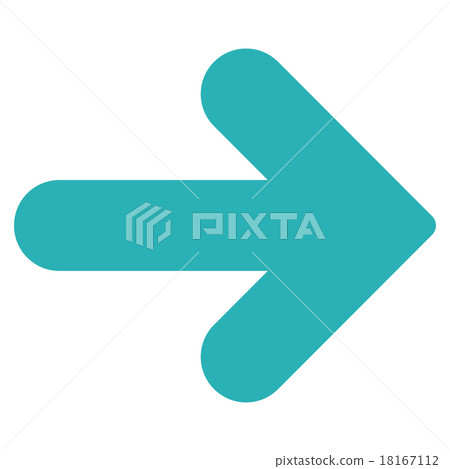 Arrow Right flat cyan color icon - Stock Illustration [18167112] - PIXTA