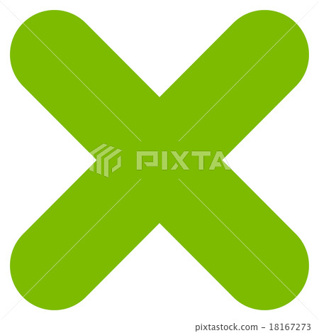 Cancel flat eco green color icon - Stock Illustration [18167273] - PIXTA