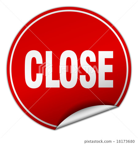 close round red sticker isolated on white - Stock Illustration ...