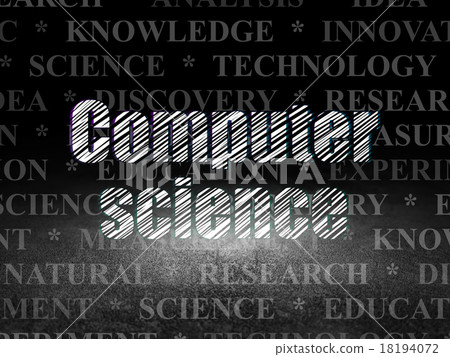 Science concept: Computer Science in grunge dark - Stock Illustration ...