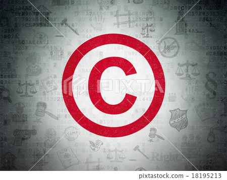 Law concept: Copyright on Digital Paper background - Stock Illustration ...