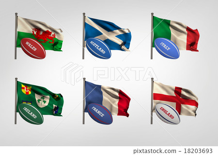 Six nations flags - Stock Illustration [18203693] - PIXTA