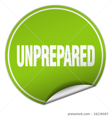 unprepared round green sticker isolated on white - Stock Illustration ...