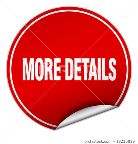 more details round red sticker isolated on white - Stock Illustration ...