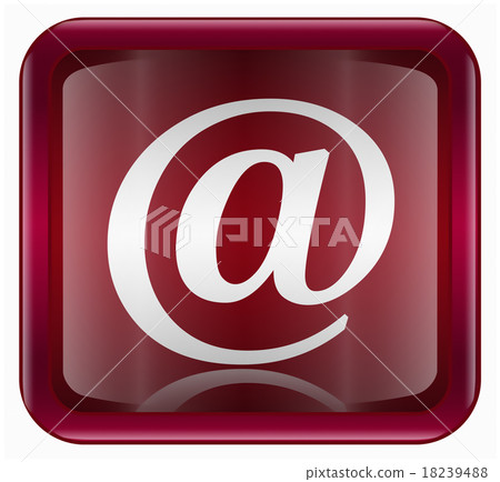 email symbol icon dark red, isolated on white - Stock Illustration ...