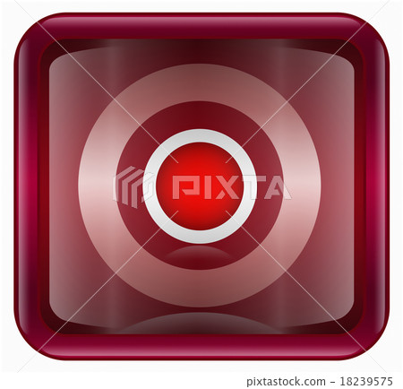 Record icon dark red, isolated on white background - Stock Illustration ...