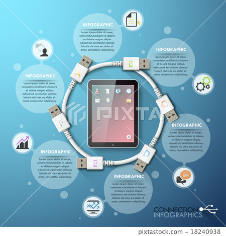 Business connection infographics template - Stock Illustration ...