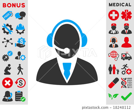 Call Center Worker Icon - Stock Illustration [18248112] - PIXTA