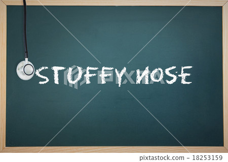 Stuffy nose against chalkboard - Stock Illustration [18253159] - PIXTA