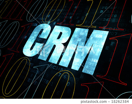 Business concept: CRM on Digital background - Stock Illustration ...