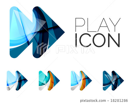Set of abstract next play arrow icon, business - Stock Illustration ...
