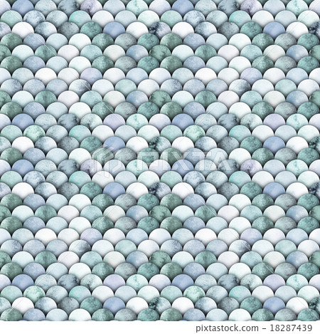 Watercolor pattern with scales - Stock Illustration [18287439] - PIXTA