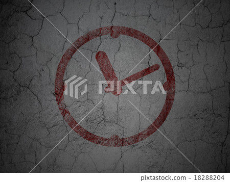 Time concept: Clock on grunge wall background - Stock Illustration ...