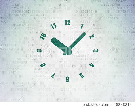 Timeline concept: Clock on Digital Paper - Stock Illustration [18288213 ...