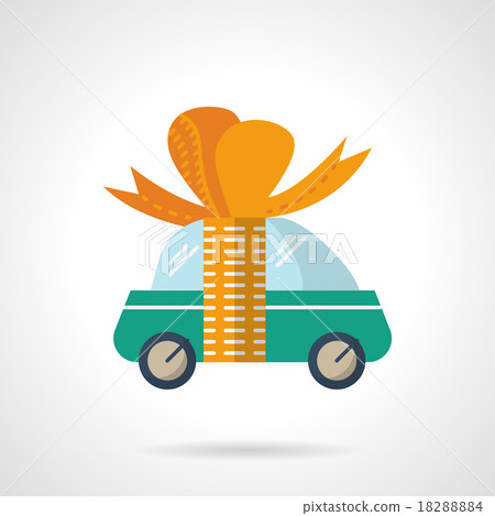 Car gift flat color vector icon - Stock Illustration [18288884] - PIXTA
