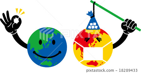 Earth and global warming _ Personification - Stock Illustration ...