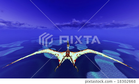 Huge pterodactyl over land - Stock Illustration [18302668] - PIXTA