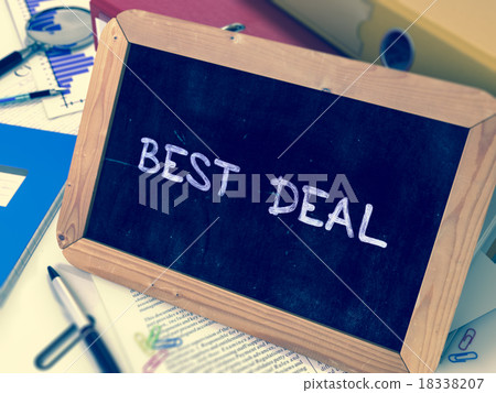 Best Deal Handwritten by White Chalk on a - Stock Illustration ...