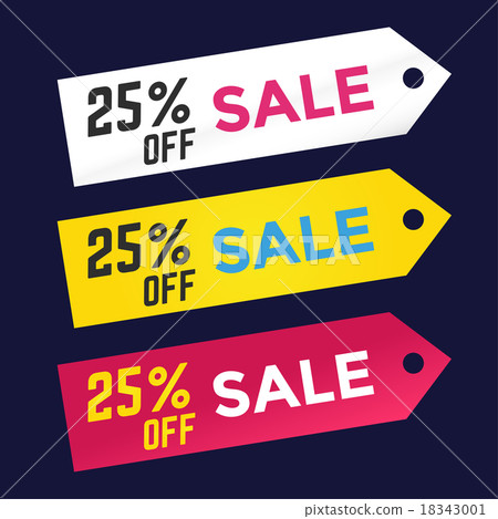Sale Off vector tags label banner icons - Stock Illustration [18343001 ...