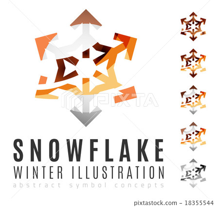 Set of abstract colorful snowflake logo icons - Stock Illustration ...