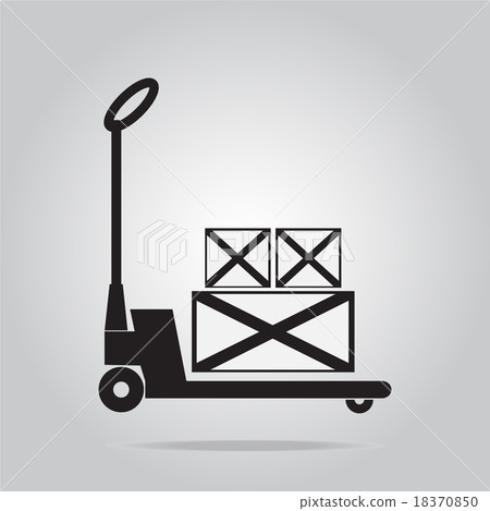 Hand pallet jack lift sign, Hand Pallet Truck - Stock Illustration ...