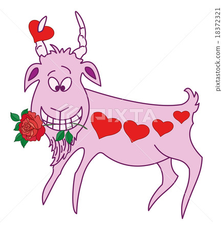 Valentine goat - Stock Illustration [18372321] - PIXTA