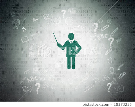 Education concept: Teacher on Digital Paper - Stock Illustration ...