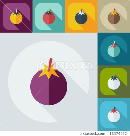 Flat modern design with shadow icons tomato - Stock Illustration ...