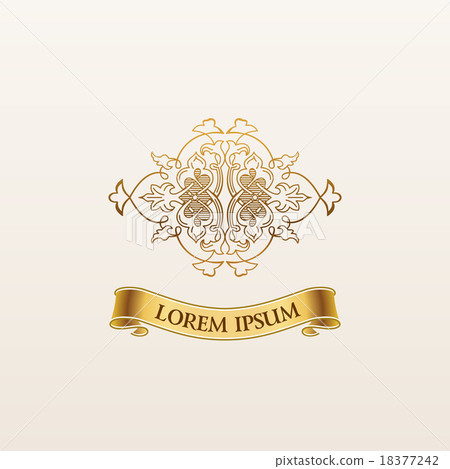 Vintage luxury vector gold emblem. Elegant - Stock Illustration ...