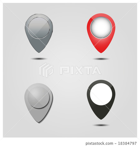 Set pointers maps, vector illustration. - Stock Illustration [18384797 ...