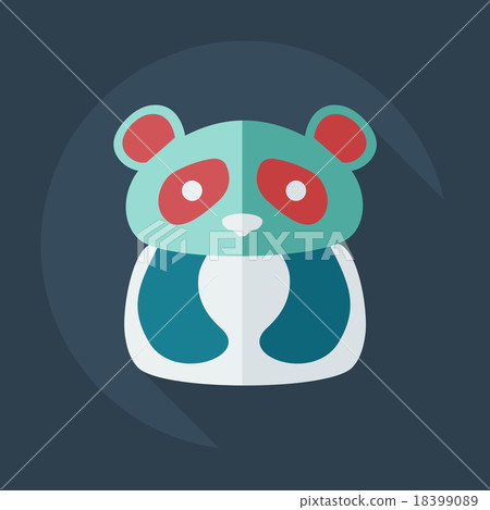 Flat modern design with shadow icons pandas - Stock Illustration ...