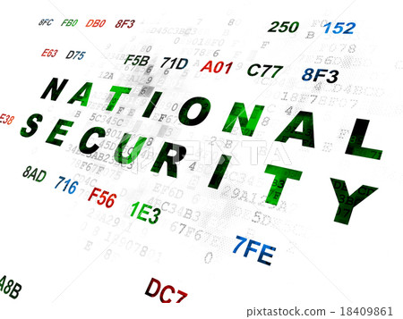Protection concept: National Security on Digital - Stock Illustration ...