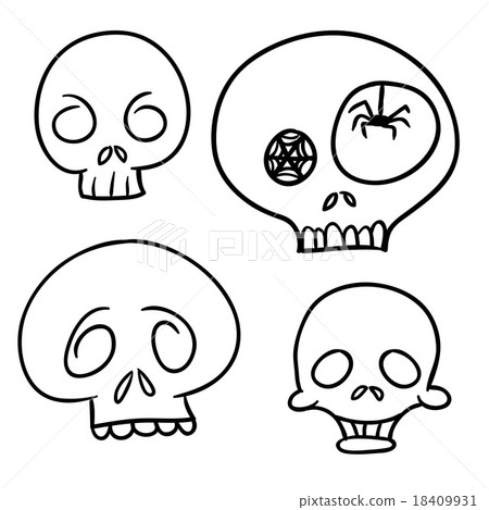 skull Doodle - Stock Illustration [18409931] - PIXTA