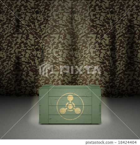 Army background with wooden box-插圖素材 [18424404] - PIXTA圖庫