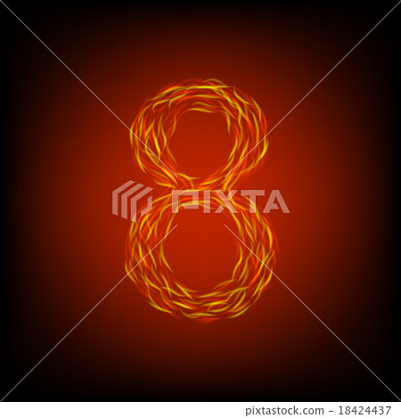 Fire number 8-插圖素材 [18424437] - PIXTA圖庫