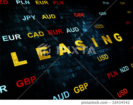 Finance concept: Leasing on Digital background - Stock Illustration ...