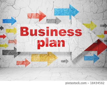 Business concept: arrow with Business Plan on - Stock Illustration ...