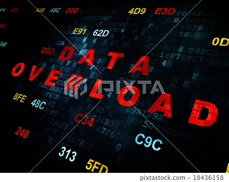 Information concept: Data Overload on Digital - Stock Illustration ...