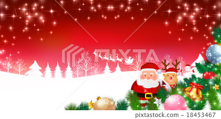 Christmas snow Santa background - Stock Illustration [18453467] - PIXTA