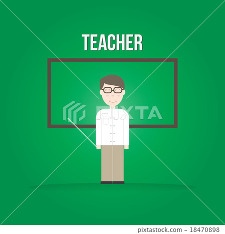 Teacher career on green background - Stock Illustration [18470898] - PIXTA