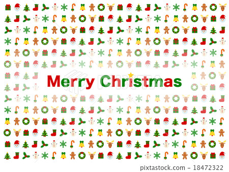 Christmas Christmas card icon set colorful - Stock Illustration ...